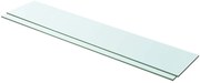 Policové desky 2 ks sklo čiré 100 x 20 cm 3051584
