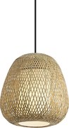 Závěsné svítidlo Japandi bambusové 30 cm IP44 - Moana