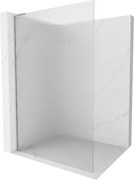 Mexen Kioto L, sprchová zástěna Walk-In 100 x 200 cm, 8mm sklo s žebrovým vzorem, broušená ocel profil, 800-100-103-97-09