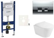 Cenově zvýhodněný závěsný WC set Geberit do lehkých stěn / předstěnová montáž+ WC Glacera Ava SIKOGESAVAD35