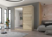 ADRK Furniture Posuvná skříň se zrcadlem ESTI 180 SW-ESI-180-S