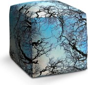 Sablio Taburet Cube Holé větve - 50x50x50 cm
