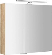 Sapho Mirró - Zrcadlová skříňka s LED osvětlením 80x70x16 cm, 2x dvířka, dub alabama MC080-0022