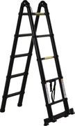 DURHAND Telescopická Skládací Multifunkční Stabilní A Rám Cestovní 10-Štěrbinový Žebřík 3 Způsoby Podporuje 150 kg Hliník 320x67x7 cm Černý | Aosom