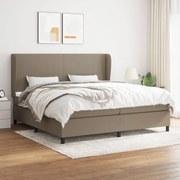 Box spring postel s matrací taupe 200x200 cm textil 3127833