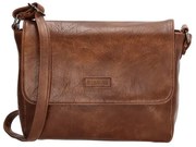 Beagles Tmavě hnědá kožená crossbody kabelka "Dunas"