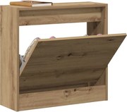 botník, výklopný, kompozitní dřevo, 57x60x21 cm, dub artisan, Dekorino BB20260034