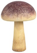 Béžovo-fialová dekorace houba Mushroom - Ø 11*16 cm