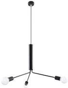 Černé závěsné svítidlo s kovovým stínidlem ø 74 cm Donato – Sollux
