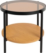 Kulatý odkládací stolek se skleněnou deskou ø 48 cm Hassel – Unique Furniture