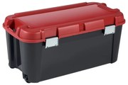 Červeno-černý plastový úložný box s víkem 79,5x39,5x37 cm Totem – Curver