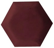 Egibi Čalouněný akustický panel nástěnný Riwiera 59 bordó hexagon - Hexagon 6x15 cm