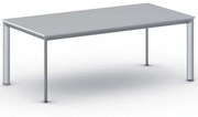 Kancelářský stůl PRIMO INVITATION, šedostříbrná podnož 2000 x 1000 mm, šedá