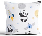Bavlněný povlak na polštářek Renforcé 40 × 40 cm – Vesmírná panda