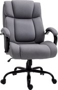 Kancelářská židle Vinsetto, ergonomická exekutivní židle, polstrovaná stolu s opěrkami, výškově nastavitelná otočná židle s funkcí náklonu, vzhled lnu