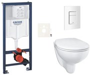 Závěsný wc set do lehkých stěn / předstěnová montáž GROHE Bau Ceramic SIKOGRSBAUSCSH0