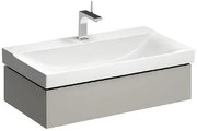 Geberit Xeno 2 - Skříňka pod umyvadlo 90 cm, zásuvka s LED svítidlem, šedobéžová 500.508.00.1