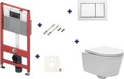 Cenově zvýhodněný závěsný WC set TECE do lehkých stěn / předstěnová montáž + WC SAT Brevis SIKOTS2W0