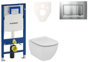 Cenově zvýhodněný závěsný WC set Geberit do lehkých stěn / předstěnová montáž+ WC Ideal Standard Tesi 111.300.00.5NF7