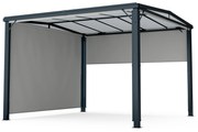 Blumfeldt Pantheon Cortina Solid Sky 3x3 Pergola, odolná proti povětrnostním vlivům, prášková barva, boční panely