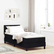 Postel s boxspringem s čelo Černý 80 x 200 cm textil 3338722