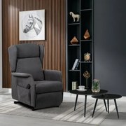 TV relaxační elektricky polohovací křeslo ušák s podnožkou šedé TV-1190 GREY2