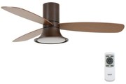 Lucci Air 210663 - LED Stmívatelný ventilátor FLUSSO 1xGX53/18W/230V hnědá + DO