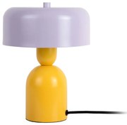 Žlutá/fialová stolní lampa (výška 24 cm) Double Funky – Leitmotiv