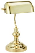 Stolní lampa v mosazné barvě se skleněným stínidlem (výška 42 cm) Bankers – Markslöjd
