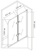 Vanová zástěna z bezpečnostního skla s povrchovou úpravou NANO EX2091200 x 1400 x 6 mm