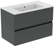Ideal Standard Eurovit+ - Skříňka s umyvadlem, 55x80x44 cm, 2 zásuvky, tmavě šedá R0574TI
