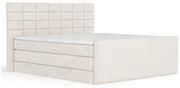 Béžová boxspring postel s úložným prostorem 140x200 cm Ava – Maison de Rêve
