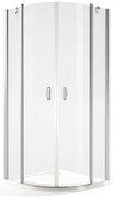 Roltechnik Outlet Čtvrtkruhový sprchový kout DR2 - bez vaničky Varianta: rozměry: 80x80 cm - (DR2/80x80 - 733-8000000-00-02), Barva profilů a typ výplně: profily: brillant, výplň: transparent