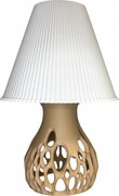 Stolní lampa Kora 3D s pouštním stínidlem, béžová, moderní, Pla