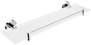Nimco Unix - Polička s ohrádkou, délka 50 cm, matné sklo/chrom UN 13091BX-50-26