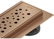 Mexen Flat 360° M12 otočný lineární odtok 90 cm, kartáčovaná měď - 1C21090-40