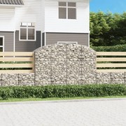 Klenutý gabionový koš 200 x 50 x 140/160 cm pozinkované železo 153477