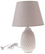Keramická stolní lampa Vela, 38 cm, béžová