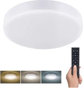 LED stropní světlo s dálkovým ovládáním Lecce nastavitelné, 3000 lm - průměr 40 cm, bílá