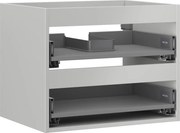 Mexen Box-A, závěsná skříňka 60 cm, 2 zásuvky, matná šedá, 91AX0-0600-470-2-62