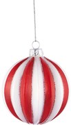 HANG ON Vánoční koule reliéf 8 cm set 6 ks