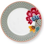 Pip Studio Blooming Tales talíř Ø21cm, modrý