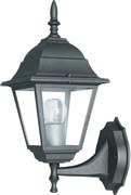 FAN LANT-ROMA/AP1A Venkovní nástěnné svítidlo UP ROMA černá, 1xE27, IP44, 19,5 x 35 x 14,6 cm - FANEUROPE