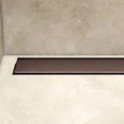 I-Drain Plano - Nerezový rošt pro sprchový žlab řady PRO, povrch PVD, délka 60 cm, čokoládová IPRO0600C