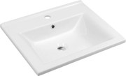 Aqualine Aqualine, ZUNO 55 keramické umyvadlo nábytkové 55x45cm, bílá, 9055