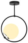 Černé závěsné svítidlo se skleněným stínidlem Chandelier – Opviq lights