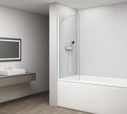 Polysan Polysan, FISA vanová zástěna 600x1500mm, mm, bílá mat, čiré sklo, FS1062-W