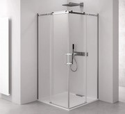 Polysan Sapho, THRON LINE SQUARE čtvercový sprchový kout 800x800mm, hranaté pojezdy, rohový vstup