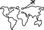 Designová dřevěná mapa světa na zeď | SENTOP PR0496