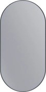 Erga Oval, oválné zrcadlo 50x100cm, černý rám, ERG-V01-OVAL-5010-BK
